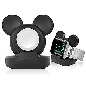 AXFEE Charger Stand for Apple Watch, Silicone Desk Stand Holder for iWatch, Charging Station Dock Holder Compatible with All Apple Watch Series Ultra/SE/8/7/6/5/4/3/2/1 (Not Include Charger)