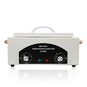 High Temperature Metal Tool Cleaning Box, 110V 300W 1.5L with Timer Manicure Pedicure SPA Salon Barber Equipment for Sundry Beauty Hair Nail Metal Tools with Handle