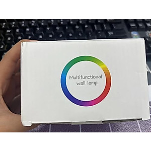 Amouhom LED Wall Sconce with Remote Touch Control Wall Mounted Night Light 5 Brightness Levels &7 Colors with 2500 mAh Battery 360° Rotating Bedside Lamp for Bedroom Living Room (White)