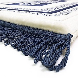 Modefa Luxury Foam Prayer Rug | Padded Cushion Janamaz Sajjada | One Inch Thick Soft Velvet Islamic Namaz Sajadah Carpet (Blue)