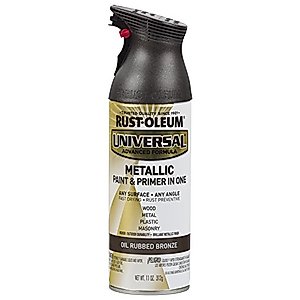 Rust-Oleum 249131-2PK Universal All Surface Metallic Spray Paint, 11 oz, Oil Rubbed Bronze, 2 Pack