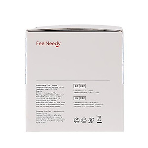 FEELNEEDY 6 Pack Cat Water Fountain Filter & 6 Pack Pump Filter Sponges Replacement, Pet Water Fountain Filter for 135 fl oz/4L Cat Water Fountain (YPD-C004P,YPD-C004S)