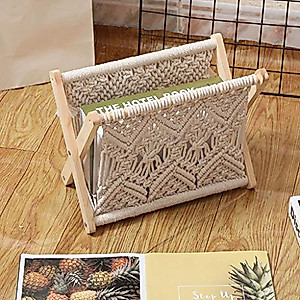 UXZDX Nordic Cotton Woven Storage Basket Magazine Rack Desktop Book Shelf Photo Props
