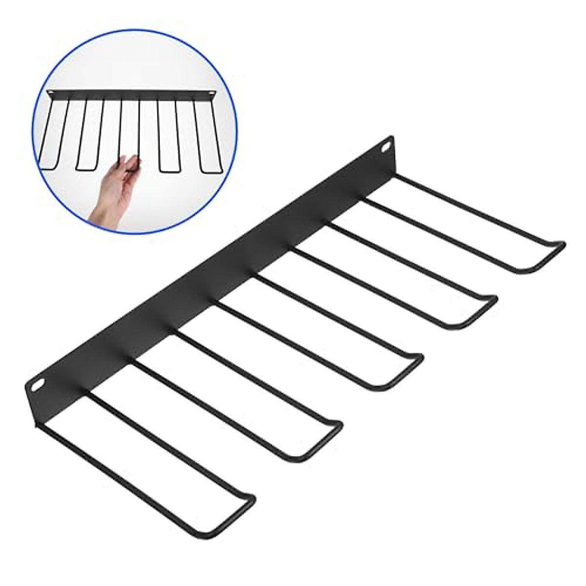 Parliky Tool Holder Garage Tool Organizer Cordless Drill Rack Shovel Holder Drill Organizer Garage Organization Rake Holder Broom Rack Tools Tool Organizer Wall Mount Black Carbon Steel