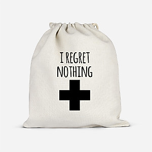 I Regret Nothing Hangover Kit | Bachelorette Party | Favor Hang over Gift Bags | Wedding Cotton Muslin with Drawstring Hangover | Bridal Shower Pouches | Bridemaid Pouches | Amenity Bags - 5*7 inch