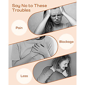 Fisroa Hands Free Breast Pump, Double Wearable Breast Pumps for Breastfeeding, Electric Portable Wireless Breast Extractor with 2 Modes & 9 Levels Low Noise, LCD Display and Memory Function