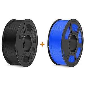 PLA+ 3D Printer Filament 1.75mm, SUNLU PLA Filament PRO, Dimensional Accuracy +/- 0.02 mm, 1 kg Spool, 1.75 PLA Plus, Black+Blue