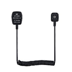 Flash TTL Cord JJC Off-Camera Flash Hot Shoe Cord for Canon R5 R6 RP R T8i T7 T7i T6 T6i T6s T5 T5i SL3 SL2 90D 80D 77D 6D Mark II 5D Mark IV M50 M6,etc Replaces Canon OC-E3 Cord -1.3m