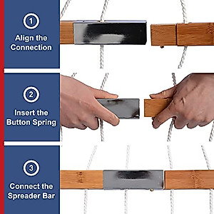 Mansion Home Two Person Hammock with Stand, Outdoor Hammock with Curved Spreader Bar, Hammocks for Outside with Stand, Pillow and Portable Bag, Blue