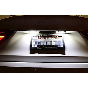 iJDMTOY OEM-Fit 3W Full LED License Plate Light Kit Compatible With BMW 1 2 3 4 5 Series X3 X4 X5 X6, Powered by 24-SMD Xenon White LED & CAN-bus Error Free
