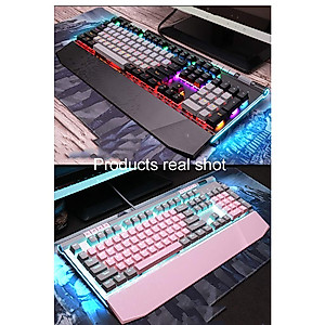 ARCH USB Gaming Keyboard Wired Ergonomic Mechanical Keyboard with Media Key for Windows Desktop, Computer (Color : Pink)
