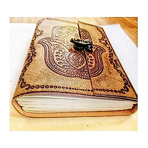 Dharma_craft DLEATHERCRAFTS Dragon Leather Journal | Leather Notebook Gift For Men & Women | Traveler Journal | 7x5 Leather Journal [Office Product]