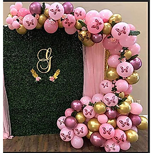 paperbgspen 3D Butterfly Wall Stickers, 48PCS Rose Gold Butterfly Wall Decals Decorations Stickers with 4 Patterns Butterflies Rose Gold Party Decoration for Home Nursery Classroom Kids Bedroom Decor