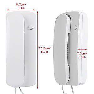 Maxmartt 2 Pcs Wired Intercom Phone AC DC Two Way Intercom Doorphone Home Room Intercome Phone Indoor Telephone Audio Non-Visual Interphone for Villa Home Office