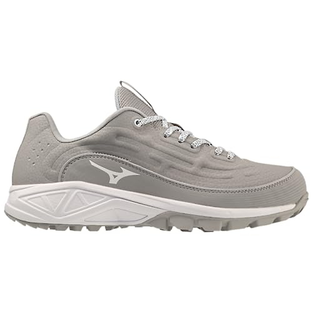 Mizuno Women's Ambition 3 FP Low AS Softball Cleat, Grey-White, 5.5