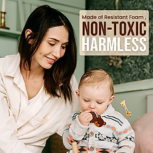 Rose Rubi Animal Bath Toys for Kids, Non-Toxic Foam Baby Bath Toys for Infants 6-12 Months, 18 Pcs Premium Educational Floating Water Toys