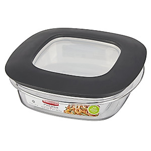 Rubbermaid Premier Easy Find Lids 3-Cup Meal Prep and Food Storage Container, Grey |BPA-Free & Stain Resistant