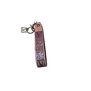 Victoria's Secret Wristlet Strap Rhinestones Keychain Color Pink Shine New