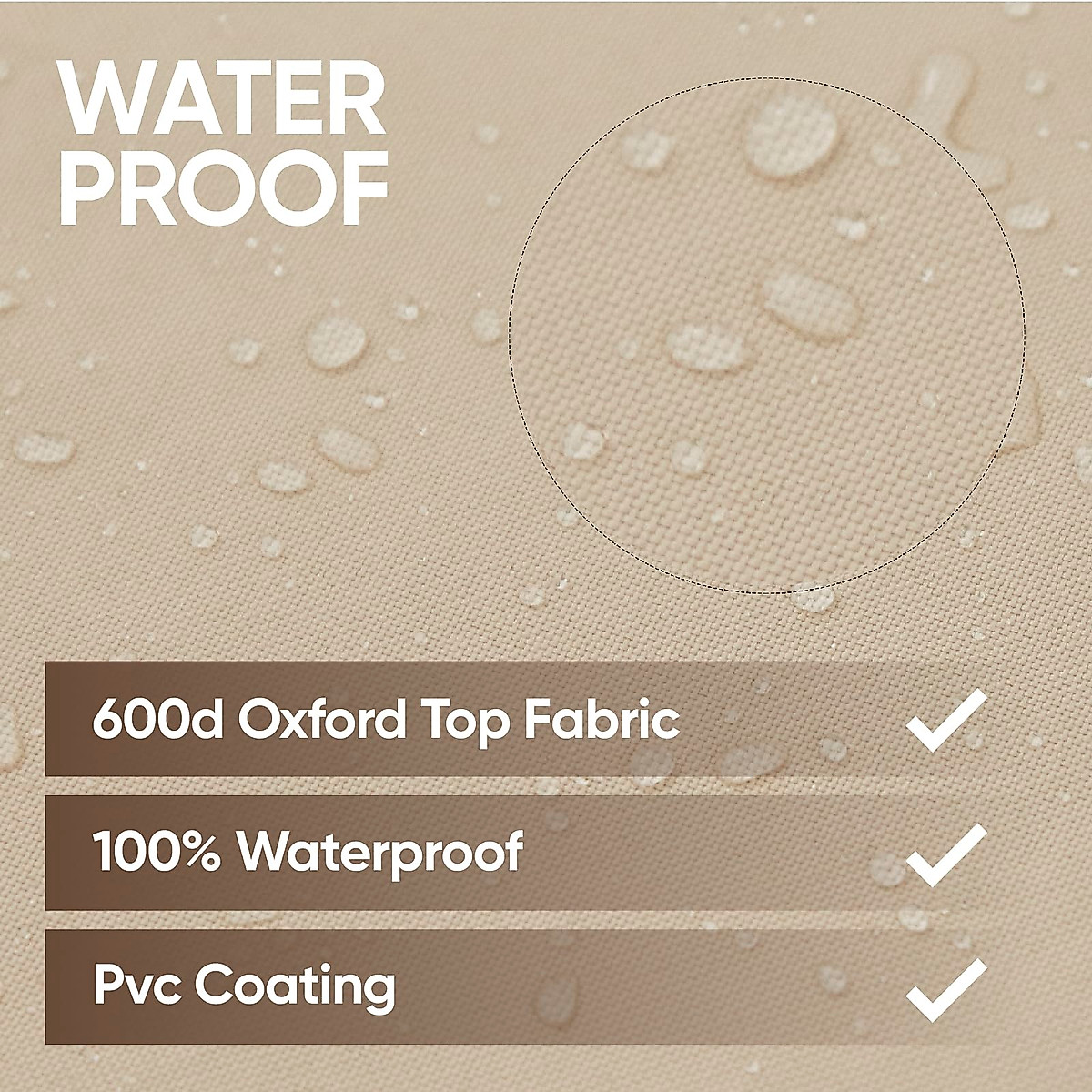 loriano Patio Chair Covers Waterproof Outdoor Chair Covers 600D Heavy Duty Fit as Lawn Lounge Deep Seat(2 Pack,Median)