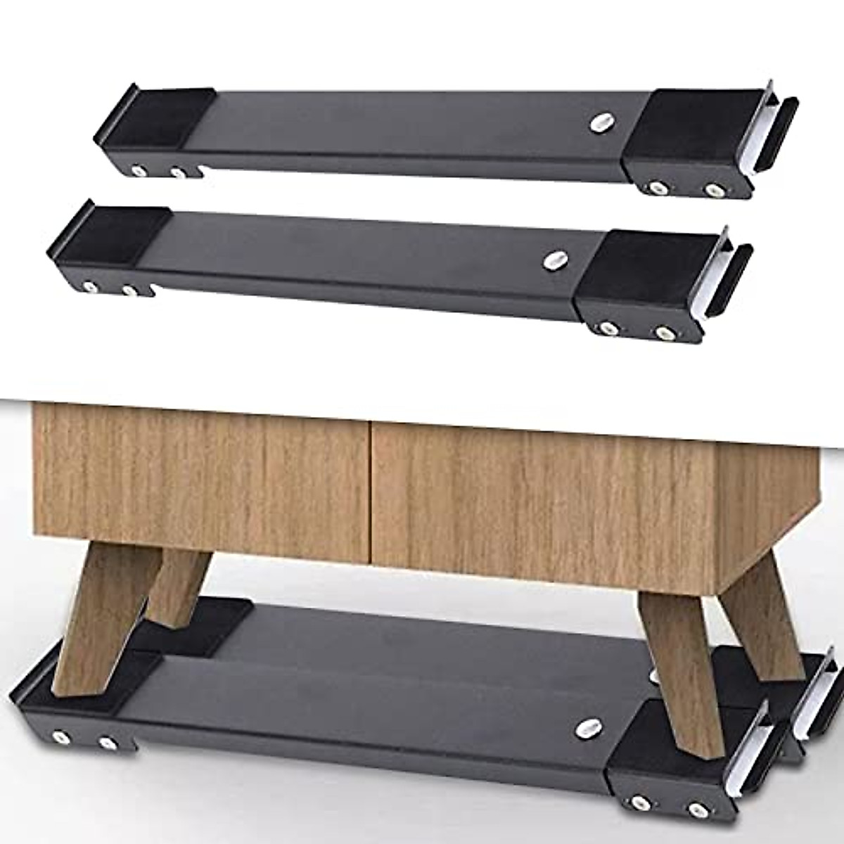 Generic Appliance Rollers Mobile Base Extensible Stand Universal Heavy Duty Easily Move Mover for Furniture Refrigerator Washing Machine Dryer, Black Directional