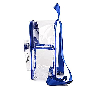 Girls Backpack Clear Satchel Heavy Duty School Bags Bookbags (Blue), Medium
