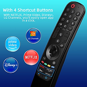 Gvirtue Voice Remote AN-MR21GA for 2021 LG-Magic-Remote, Replacement for LG UHD OLED QNED NanoCell 4K 8K Smart TV, with Pointer and Voice Function