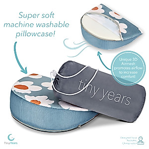 TinyYears Pregnancy Wedge Pillows for Sleeping | Breathable Maternity Wedge Pillow | Memory Foam Pregnancy Pillow | Side Sleeper Pregnancy Belly Support Pillow | Provides Support While Side Sleeping