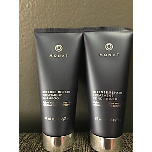 MONAT NEW!! INTENSE REPAIR TREATMENT SHAMPOO/&INTENSE REPAIR TREATMENT CONDITIONER TRAVELING SIZE SET! BOTH 60 ML/2.0 FL.OZ
