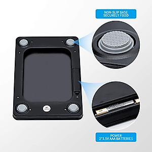 Digital Kitchen Food Scale for Baking,Weight Loss,Grams and Ounces OZ Lb ML,5 Units,1g to 33lb, Stainless Steel with LCD Display,Silver Black (Include AAA Battery)