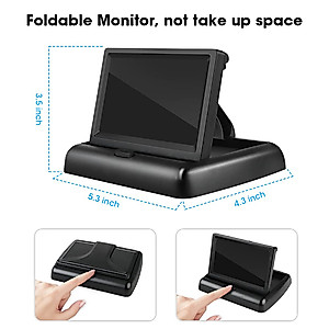 Jansite Baby Car Mirror, Baby Car Camera AHD Enhanced Night Vision, Car Mirror Baby Rear Facing Seat Wide Adjustable Angle 4.3'' Baby Car Monitor