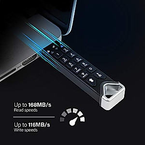 iStorage datAshur PRO2 128 GB | Secure Flash Drive | FIPS 140-2 Level 3 Certified | Password protected | Dust/Water-Resistant