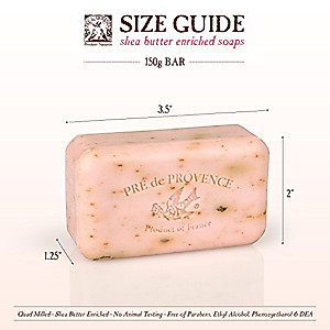 Pre de Provence Artisanal French Moisturizing Soap Bar, Shea Butter Enriched, Quad Milled for Long Lasting Rich Smooth Lather, 5.3 Ounce, Lavender