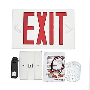 HYD-Parts 6 Packs Exit Emergency Light LED,UL Certified - Red Emergency Exit Sign Light for Business, Battery Backup
