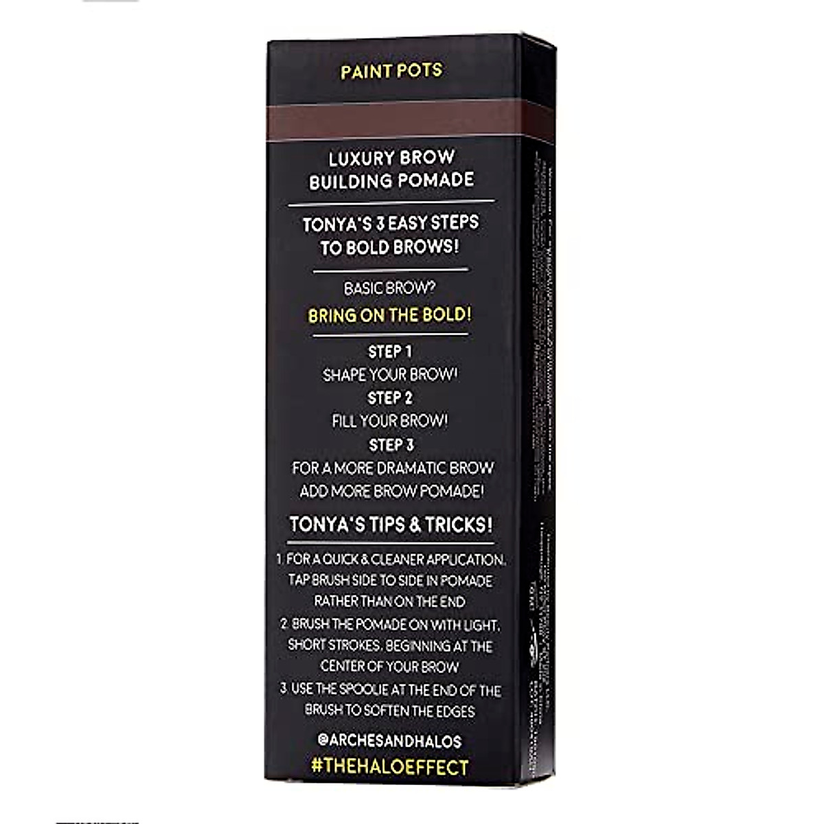 Arches & Halos Luxury Brow Building Pomade in Dark Brown, 0.1 Ounce