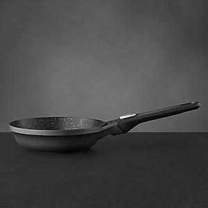 Berghoff GEM Non-stick Cast Aluminum 3Pc Fry Pan Set, Black, Stay-cool Detachable Handle Ferno-Green, PFOA Free Coating Induction Cooktop Compatible