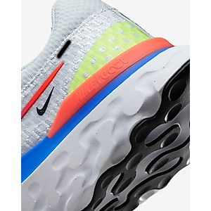 Nike Men's React Infinity Run Flyknit 3 Running Shoes, Pure Platinum/Racer Blue, 10.5 M US