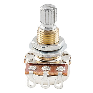 Musiclily Pro Brass Thread Mini Metric Size B25K Guitar Pots Linear Taper Potentiometers for Electric Guitar or Bass(Set of 2)