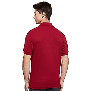 Lacoste Mens Short Sleeve L.12.12 Pique Polo Shirt, Bordeaux Red, L