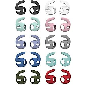 Sport Ear Cover Eargel Ear Tips Compatible with AirPods Pro, BLUEWALL Anti Lost Anti Slip Sport Earbud Covers Tips Compatible with AirPods Pro, 10 Pairs 10 Colors