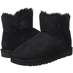 UGG Women's Mini Bailey Button Ii Boot, Black, 09