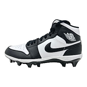 Nike Men's Jordan 1 Mid Td Soccer Cleats, White Black Black, 12