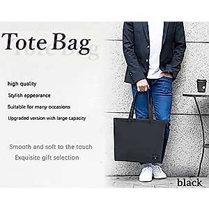 H HIKKER-LINK Womens Large Waterproof Tote Bag Shoulder Bag with Multi-pocket for Work Gym Pool and Daily Bags Black