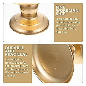 BAFAFA Footed Fruit Bowl Round Pedestal Bowl Decorative Fruit Plate Metal Cake Stand Serving Dish Dessert Display Tray Trifle Cups Snacks Nuts Plate for Centerpiece Table Plate