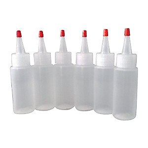 SanDaveVA Brand 6 Plastic Squeeze Bottles Cake Decorating Paint Crafts Condiments 60ml 2oz
