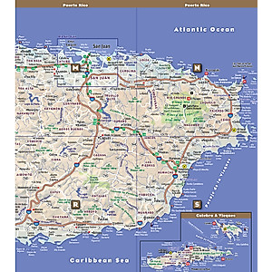 StreetSmart Puerto Rico by VanDam — Laminated pocket size Island Street & Freeway Map to Puerto Rico complete with all attractions, beaches, resorts, ... and shopping plus Old San Juan Detail Map