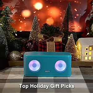 DOSS SoundBox Plus Portable Wireless Bluetooth Speaker with HD Sound and Deep Bass, Wireless Stereo Pairing, Built-in Mic, 20H Playtime, Portable Wireless Speaker for Home, Outdoor, Travel-White