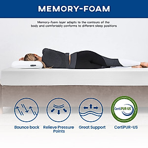 King Mattress 10 inch Gel Memory Foam Mattress Queen Mattresses Medium Firm Mattresses for Cool Sleep Relieving Pressure Relief CertiPUR-US Certified Mattress in a Box …