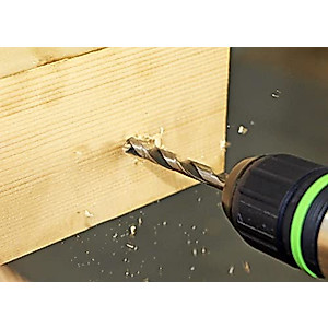 Fisch FSF-321262 High-Speed Steel Double Flute Brad Pt. Drill Bit, 1/2