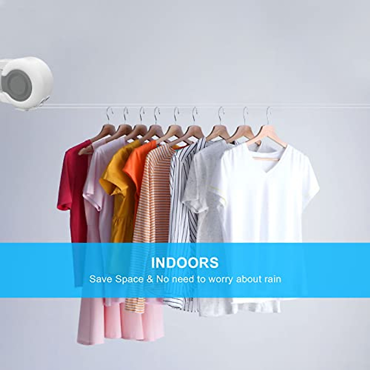 Catcan Double Retractable Washing Lines, Heavy Duty Clothes Line Retractable, Clothesline Rope for Indoor Outdoor Laundry Drying (Double Lines 2 x 13 m)