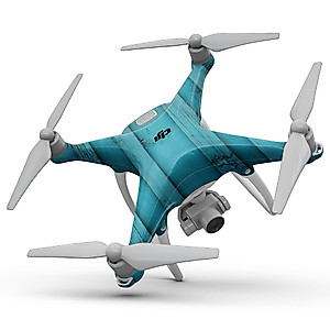 Design Skinz Design Skinz Signature Blue Wood Planks Full-Body Wrap Decal Skin-Kit Compatible with The Drone DJI Inspire 1